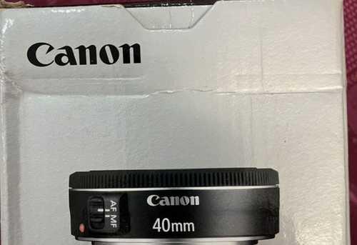 Объектив canon 40 mm