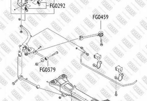 Fixar FG0292 Сайлентблок заднего рычага зад