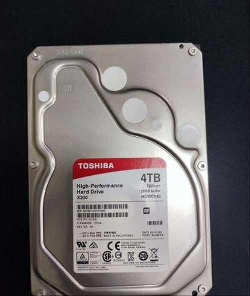 Жесткий диск Toshiba 4Тб X300 hdwe140uzsva