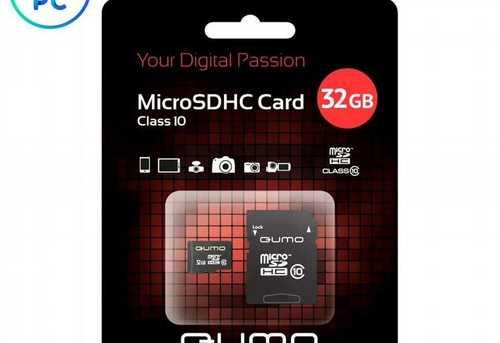 Флеш карта microSD 32GB qumo (SD адаптер)