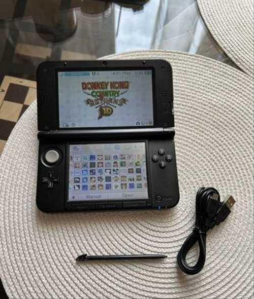 Прошитая Nintendo 3DS XL Black + 32Gb + игры