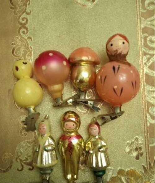 Игрушки ёлочные на прищепке ссср. Одним лотом