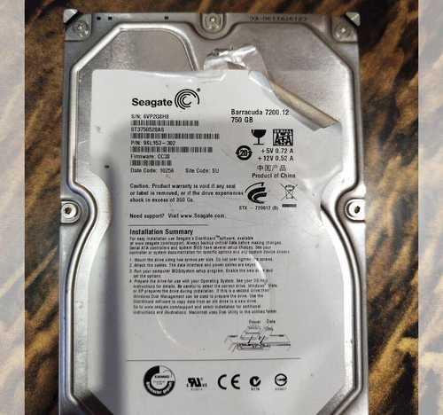 Жёсткий диск Seagate 750gb