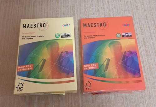 Бумага А4 Maestro Цветная