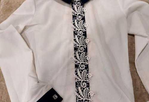 Блузка белая для девочки 134 школьная форма