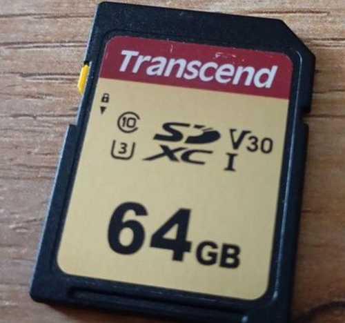 Карта памяти transcend 64 GB sdxc