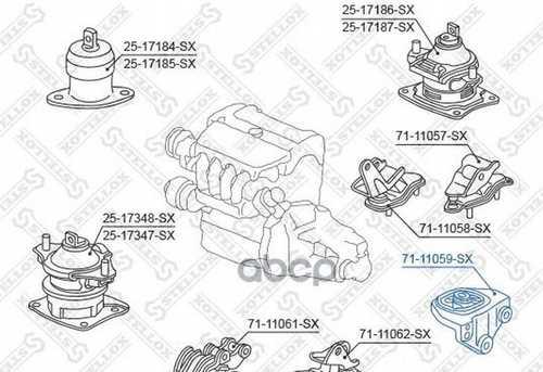 Опора кпп Honda Accord 02-08 7111059SX Stellox