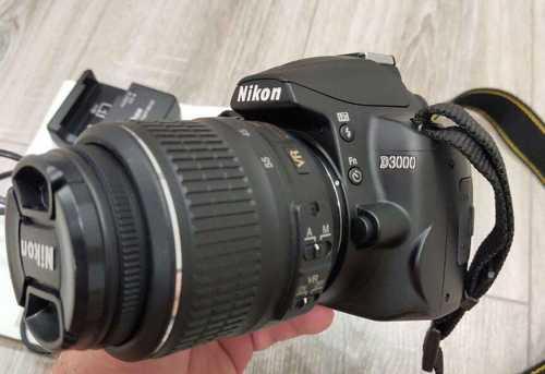 Nikon d3000 kit 18-55mm VR пробег 700 кадров