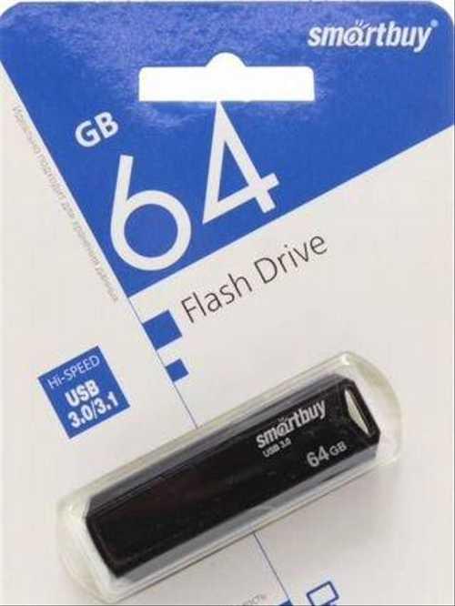 USB флешка Флешка 64 гб 3.0 Smartbuy clue Black