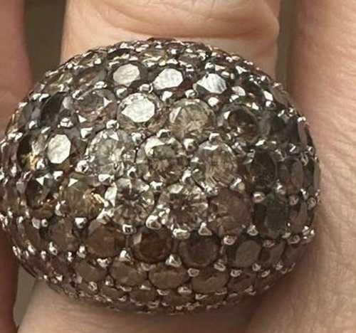 Золотое кольцо с бриллиантами 10 карат