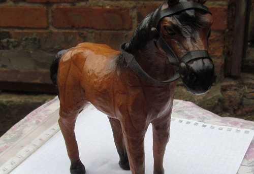 Фигурка статуэтка папье маше кожа лошадь и бегемот
