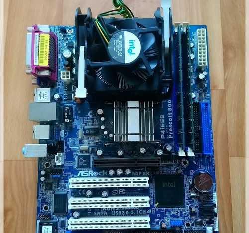 Комплект Asrock P4i65G, socket 478