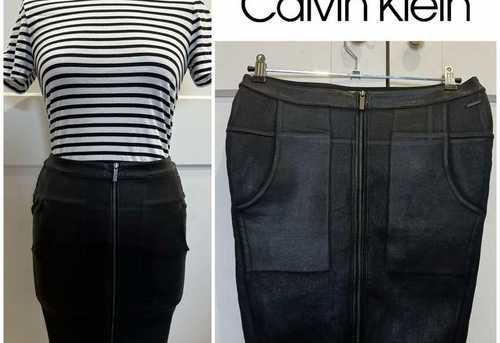 Юбка Calvin Klein металлизированная M 36