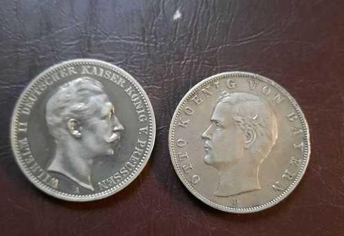 Серебряные монеты номиналом 3 марки