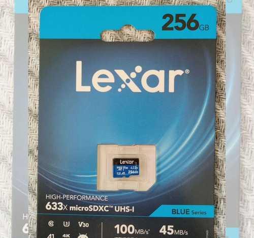 Microsdhc Lexar 256 GB Blue series