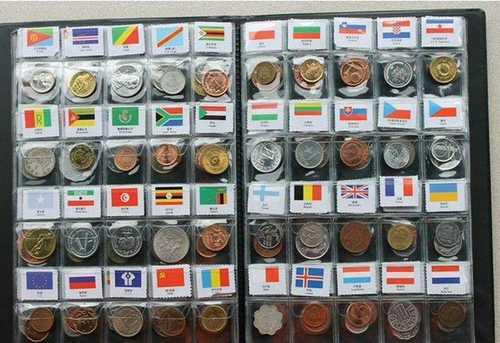 Коллекция иностранных монет 113 шт.27 стран