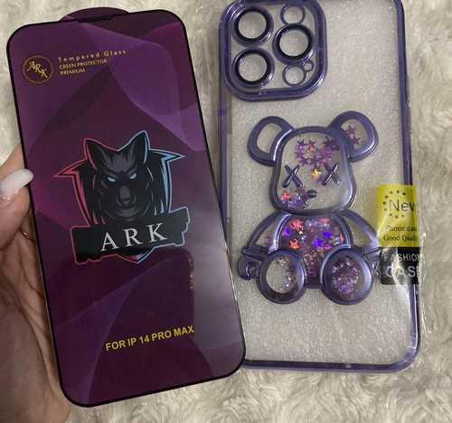 Чехол на iPhon 14 pro max  стекло