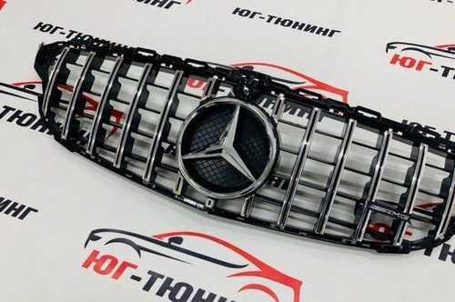 Решетка Mercedes C 205 GT AMG хром с шильдиком