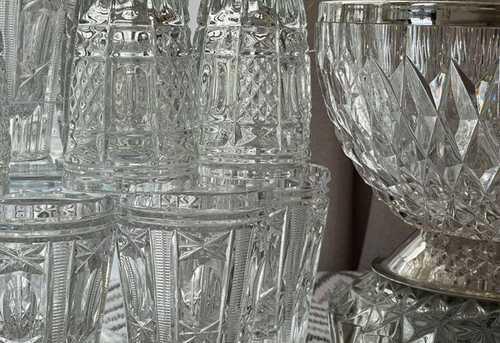 Хрустальная посуда, вазы, бокалы, рюмки