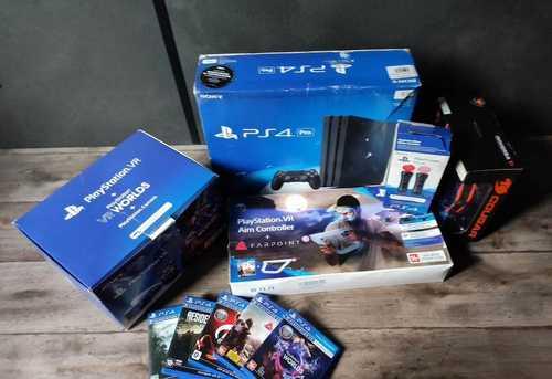 Playstation 4 PRO + VR 2 + Камера+ Контроллеры