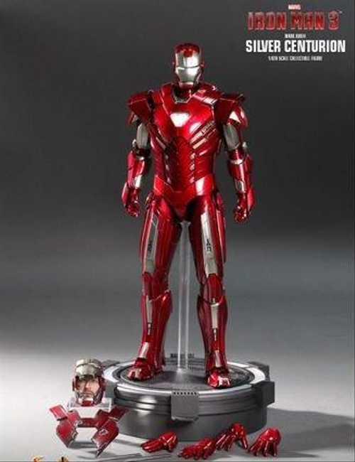 Hot Toys MMS213 Iron Man 3 Silver Centurion Mark X