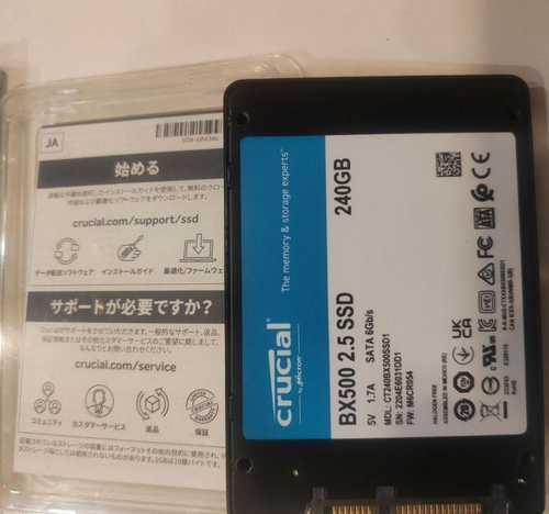 Ssd накопитель Crucial bx500 240Gb