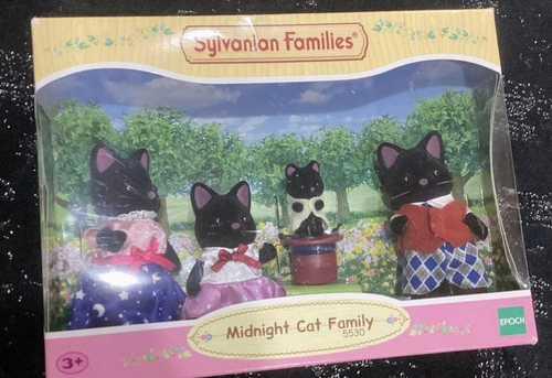 Sylvanian families семья черных котиков, новые