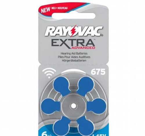 Батарейка Rayovac Extra ZA675 BL6 Zinc Air 1.45V (6/60/600)