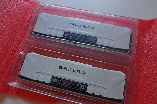 Crucial Ballistix DDR4 16gb (8x2) белые