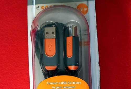 Кабель Belkin USB 2.0 AM/BM Pro Series. 4.8м Серый