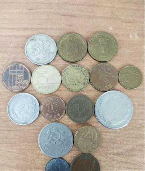 Монеты - юбилейные, Европа, Азия, Африка, старые