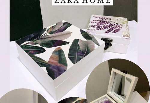 Zara home 2 шкатулки органайзер