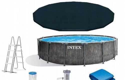 Каркасный бассейн intex 457х122 см (комплект)