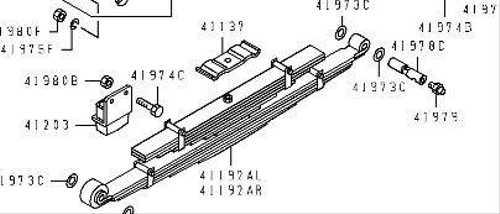 Рессора задняя (с подрессорником) Fuso Canter