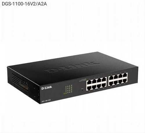 Коммутатор D-Link DGS-1100-16V2 Smart 16-ports, DG