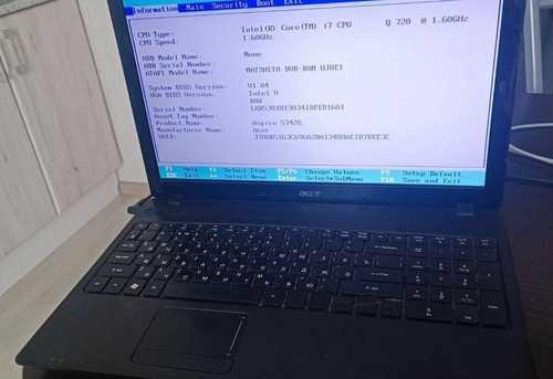 Ноутбук Acer / core i7 / на запчасти