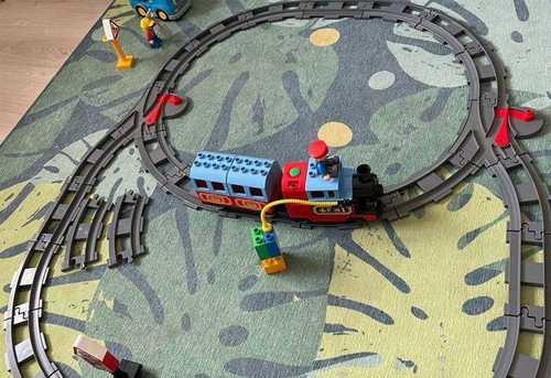 Лего дупло набор железная дорога + пиццерия 4 в 1