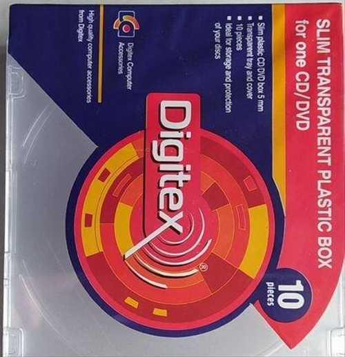 Пластиковые боксы Digitex для CD/DVD 10шт