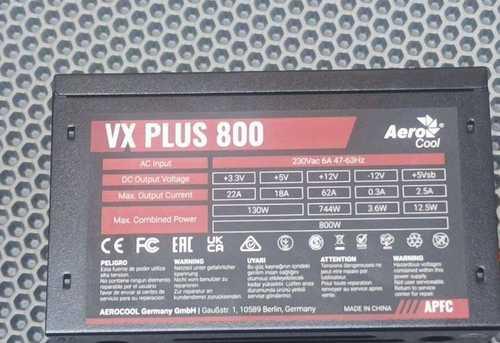 Блок питания Aerocool VX Plus 800 W