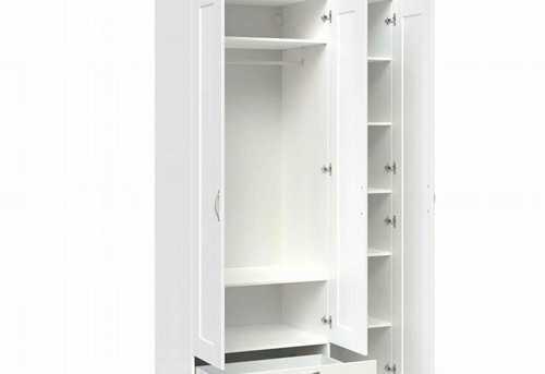 Шкаф Бримнэс (Сириус) IKEA / Икеа белый с зеркалом