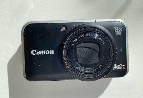 Компактный фотоаппарат canon powershot sx210 is