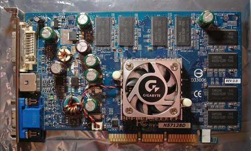 Видеокарта Gigabyte GV-N57128D GeForce FX5700