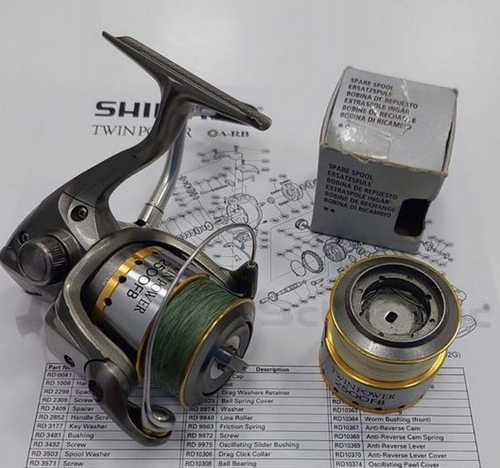 Катушка shimano twin power 2500fb