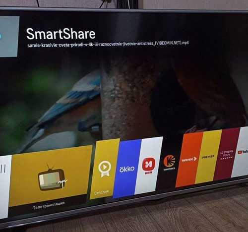 Проводной телевизор LG 49 дюймов 125 см SMART TV