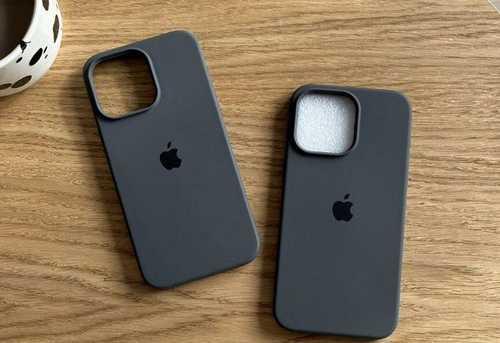 Чехол silicone case iPhone 14 pro max темно-серый
