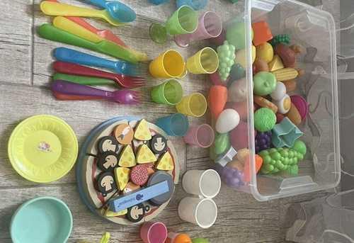 Набор детской посуды и продуктов