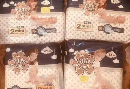 Подгузники little times 2,3,4