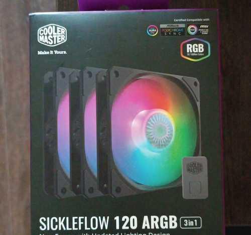 Cooler master sickleflow 120 argb 3in1 (новый)