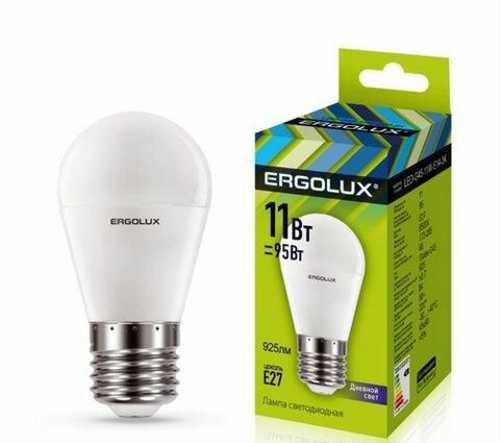 Лампа светодиодная G45 E27 11W 6500K (шар) Ergolux