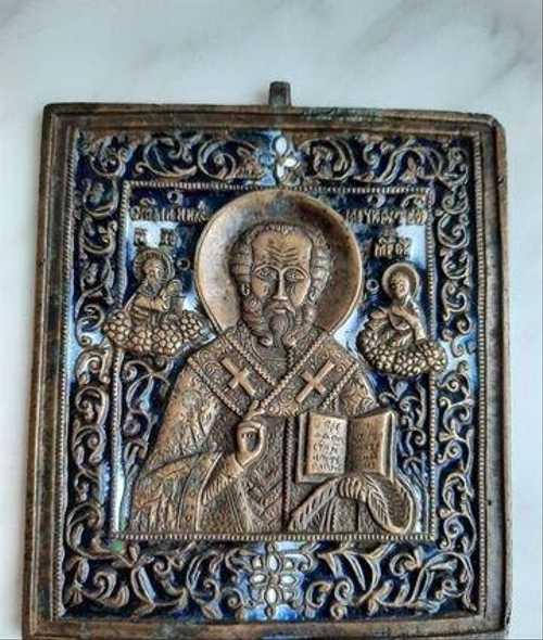 Старинная икона Святитель Николай Чудотворец